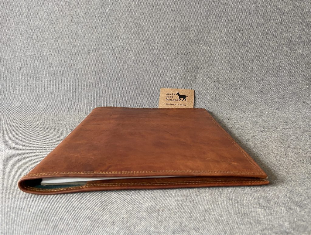 Leather Book Cover A4 Goat Leather BCA4 Document Holder Billy Goat ...